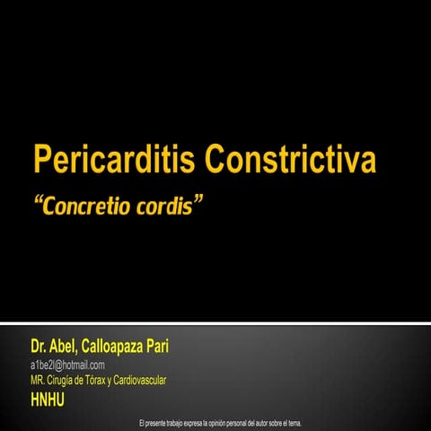 Pericarditis constrictiva | PDF