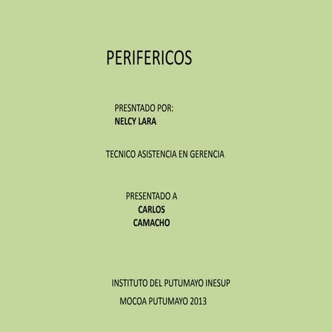 Perifericos de Entrada y Salida | DOC