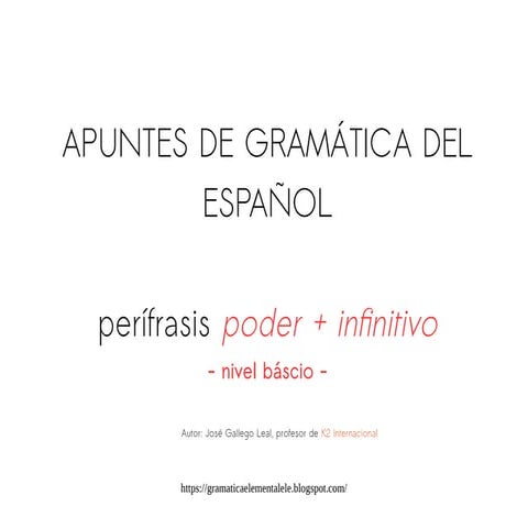 Perífrasis: poder + infinitivo | PDF