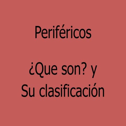 Diapositivas perifericos | ODP