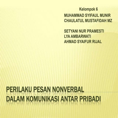 umpan balik komunikais non-verbal | PPTX