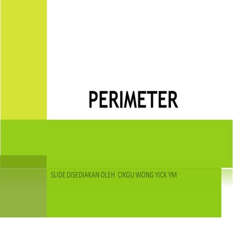 Teknik pengajaran maths: Perimeter | PPT