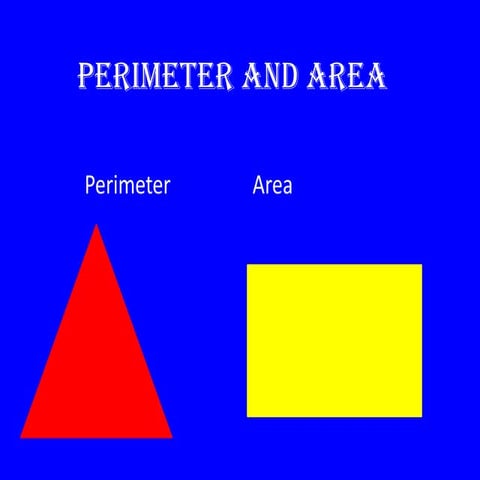 Perimeter and area slide show blue | PPTX | Physics | Science