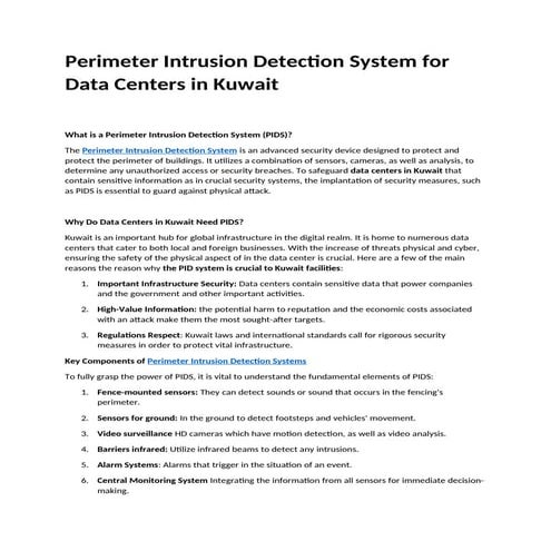 Perimeter Intrusion Detection System for Data Centers in Kuwait.docx
