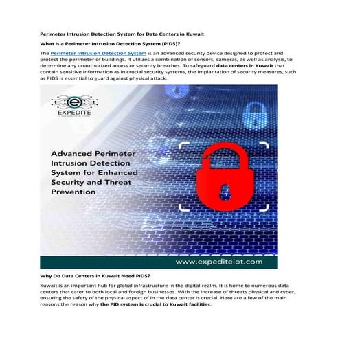 Perimeter Intrusion Detection System for Data Centers in Kuwait | PDF