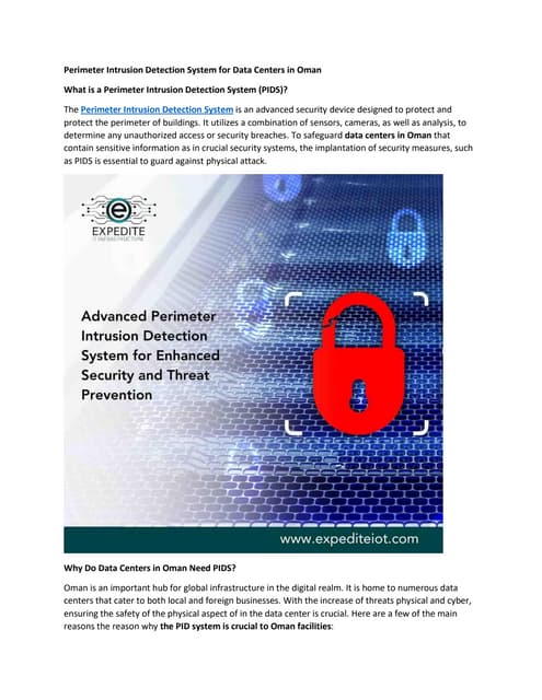 Securing Oman Airports with Advanced Perimeter Intrusion Detection ...