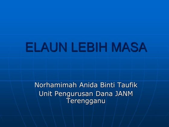 PERINTAH AM BAB G : Waktu bekerja & lebih masa | PPTX