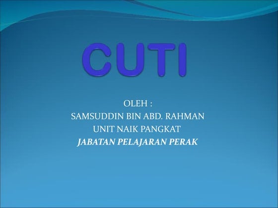 Cuti gantian | PDF