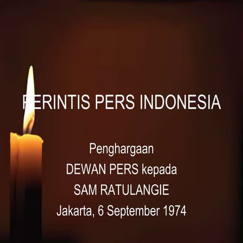 Perintis pers, Pemimpin Redaksi Majalah "Nationale Commentaren ...