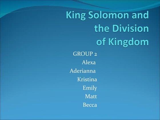 King Solomon | PDF | Law