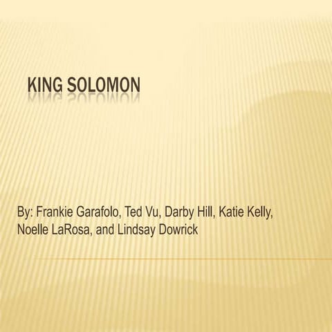 King solomon | PPTX