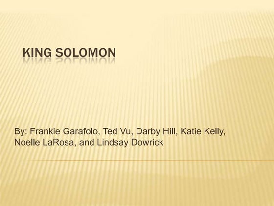 King Solomon | PDF | Law
