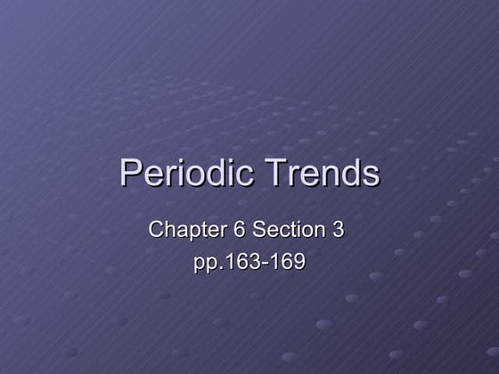 Periodic trends | PPTX