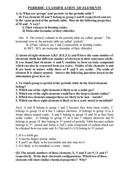Periodic table | PDF