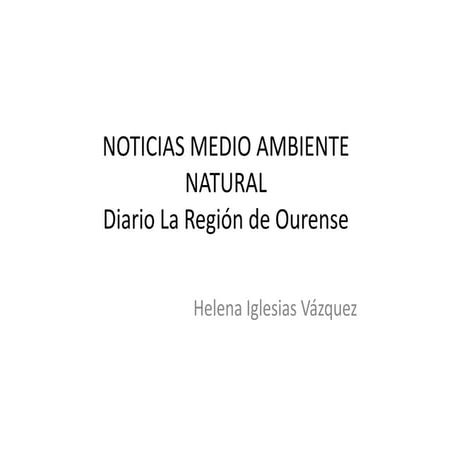 Noticias medio ambiente natural | PDF