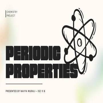 Trends in the periodic table | PPT