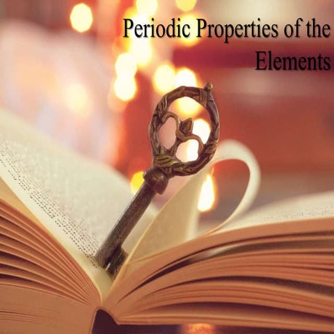 Periodic properties of the elements | PPTX