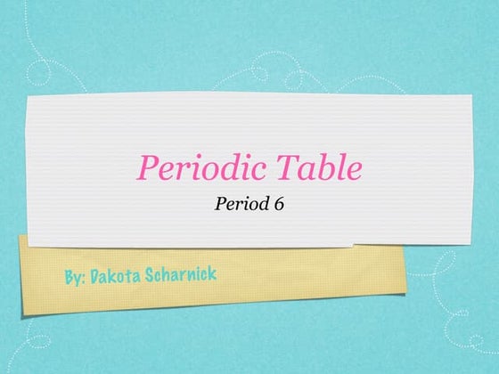 Periodic table | PPT