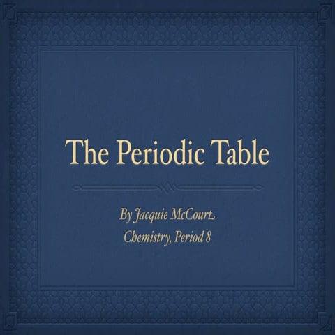 Chemistry periodic table presentation | KEY