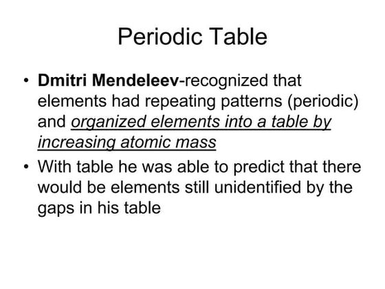 Grade 9, U1-L8-Periodic table | PPT | Chemistry | Science