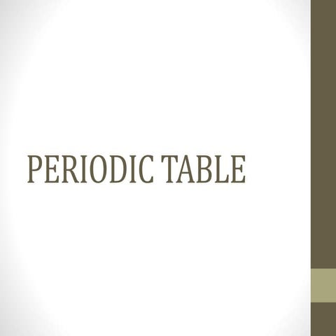 Periodic table | PPT