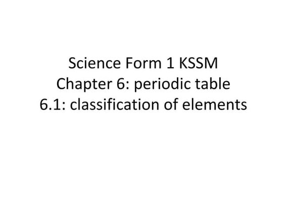 Chapter 4 science FORM 2 KSSM | PPT