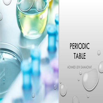 Introduction to Periodic Table for Secondary School | PPT