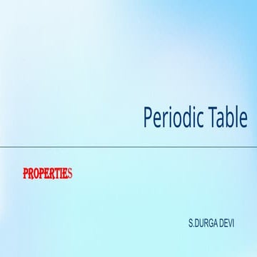 Periodic Table.PPT. EXPLANATION FOR I UG | PPTX