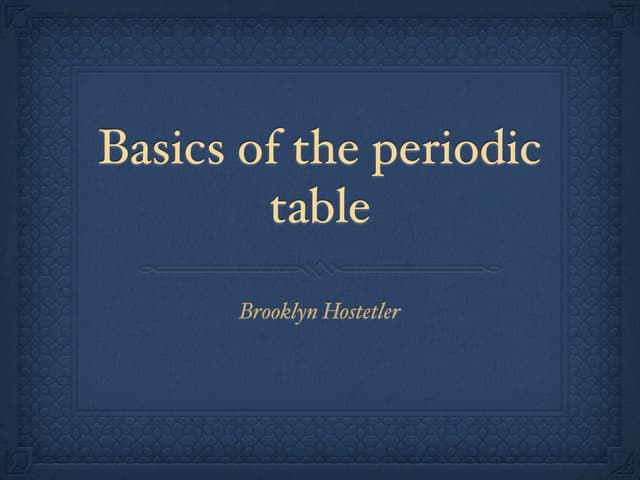 Periodic table keynote | KEY