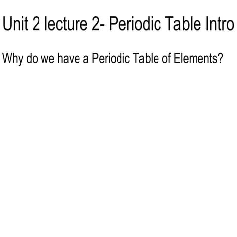 Intro to Periodic Table Basics PowerPoint | PPT