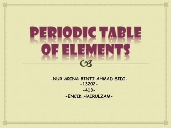 Periodic table | PPT
