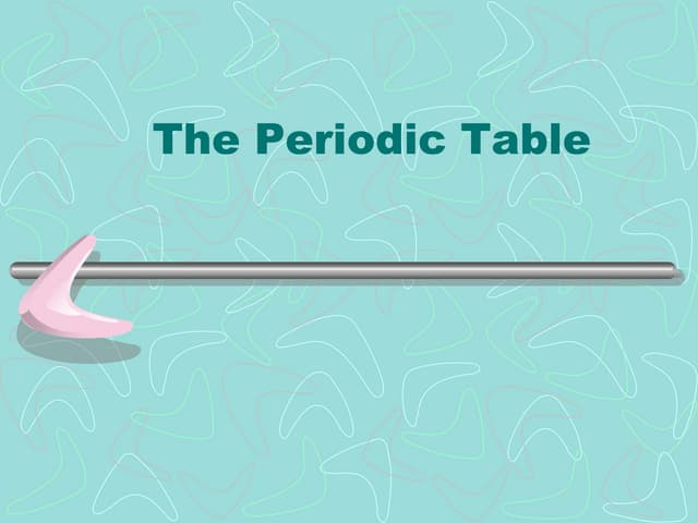 Periodic table ppt | PPT