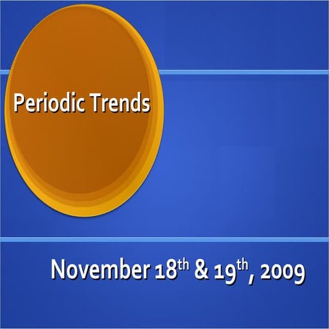 Periodic Trends | PPT