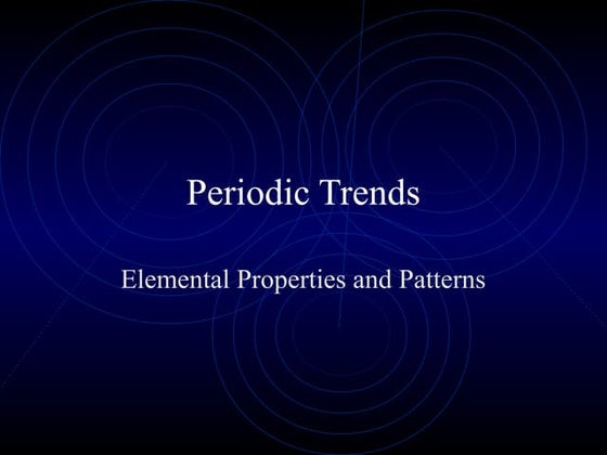 Periodic Trends | PPT