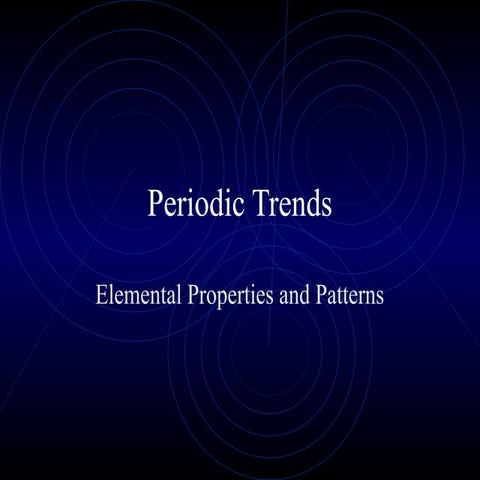 Periodic Trends.ppt for 9th grade chemistry | PPT