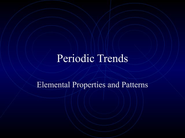 Periodic Trends | PPT
