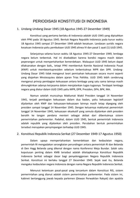 Konstitusi di indonesia | PPT