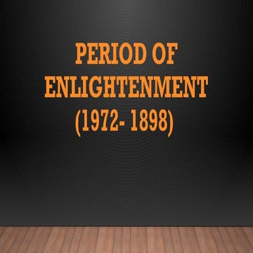 The period of enlightenment (1872 1898) | PPTX