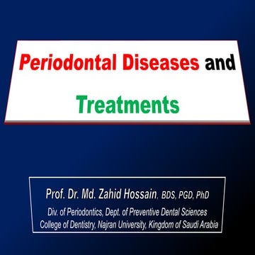 Periodontal diseases Classifications and treatments | PDF