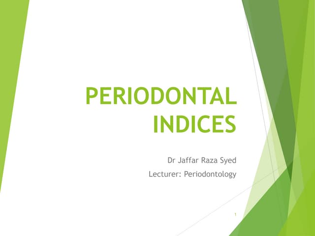 Plaque Indices commonly used in dentistry | PDF