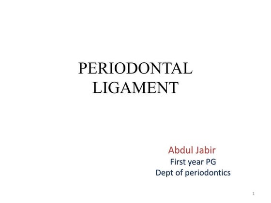 periodontal ligament | PDF