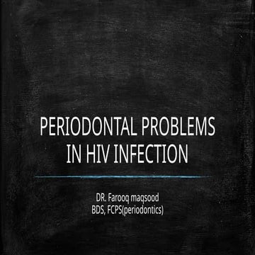 Periodontal Manifestations in HIV . periodontitis | PPTX