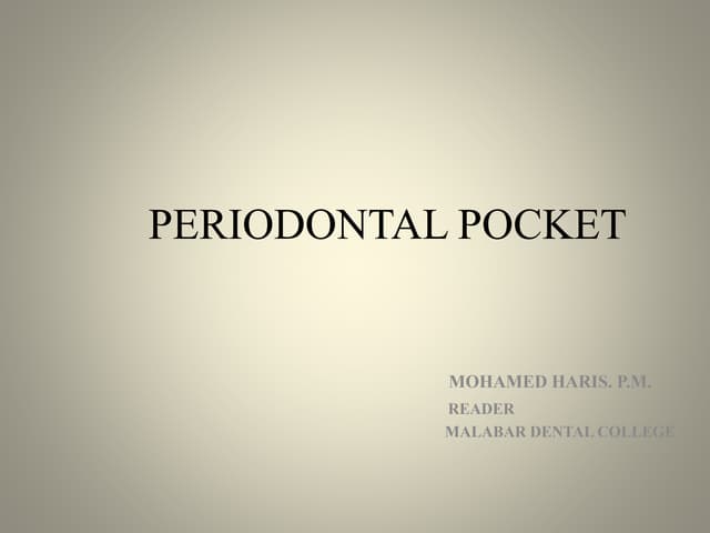 Peridontal pocket | PPT