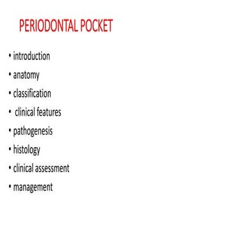 PERIODONTAL_POCKET pathogenesis and management | PPTX