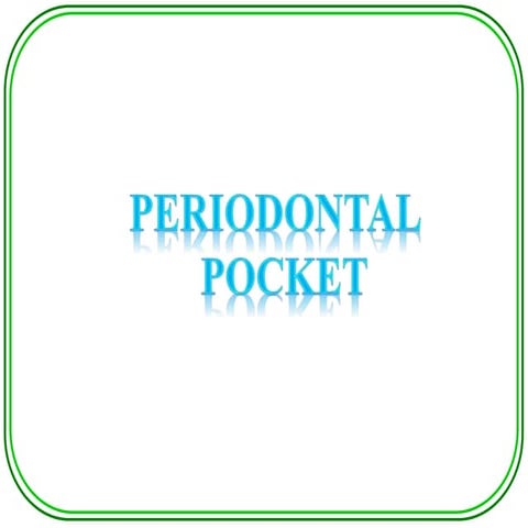 Periodontal pockets | PPTX