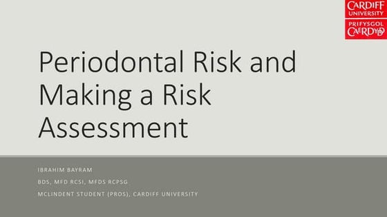The Risk factors in periodontal diseases | PPT