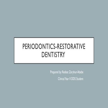 Interrelationship between periodontics-Restorative Dentistry.pptx