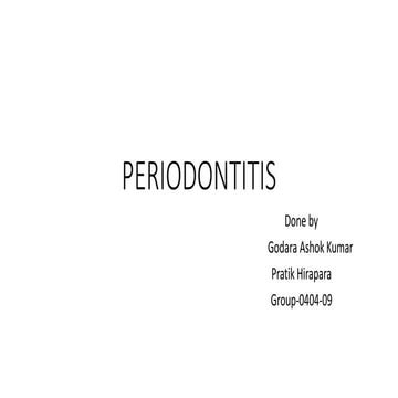 Periodontitis ppt for medical students for dermatology | PPTX | Dental ...