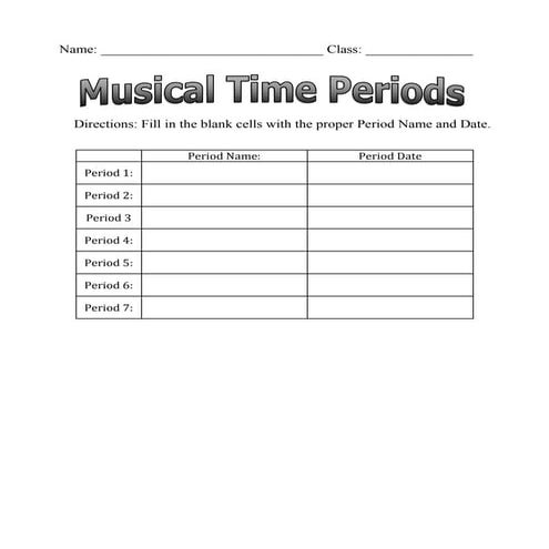 Period worksheet | PDF