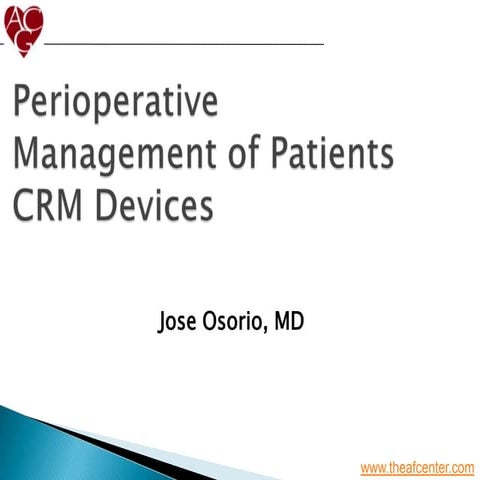 Perioperative cardiac device management | PPTX